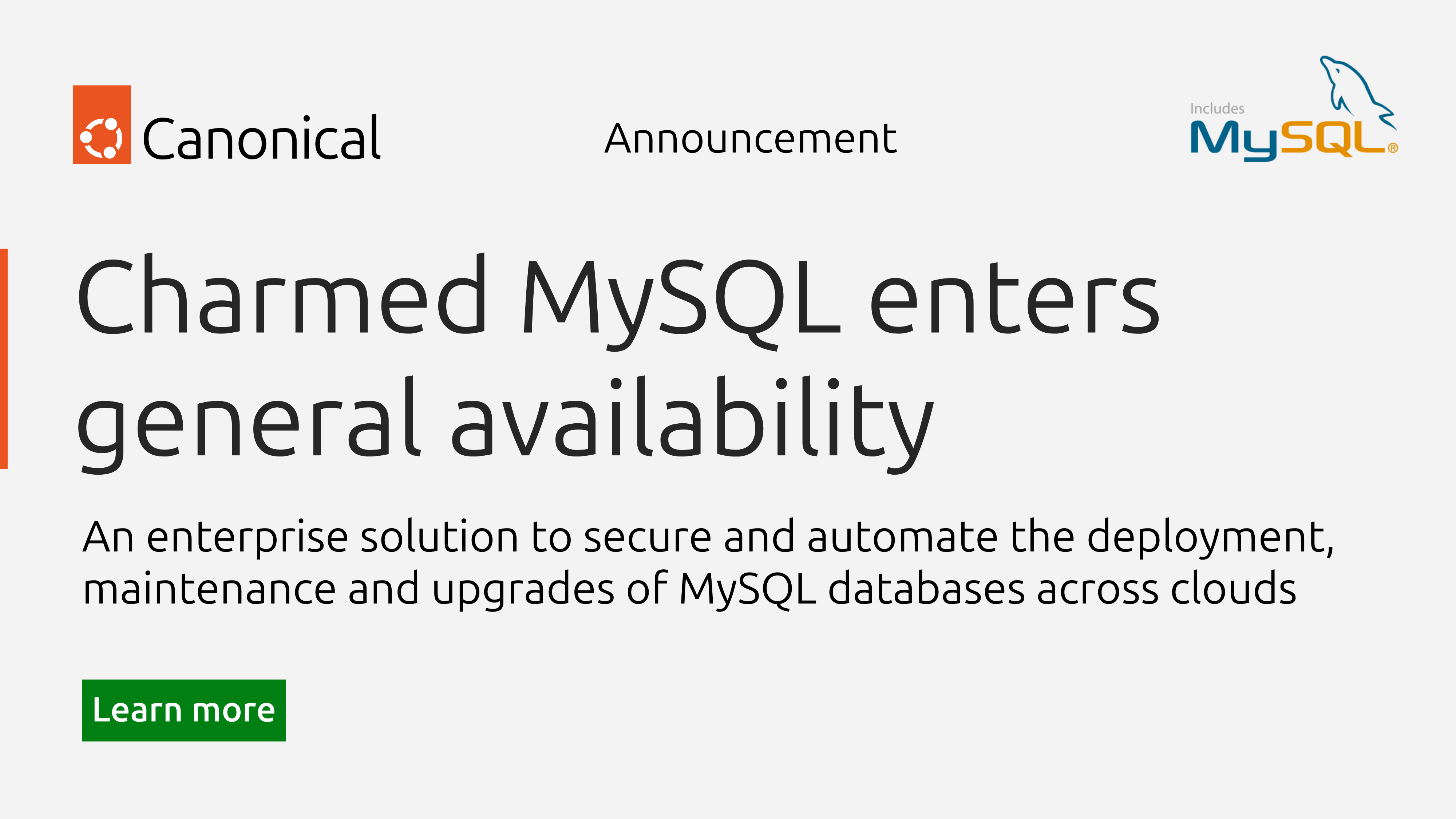 Charmed MySQL enters General Availability | Ubuntu